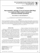 New pandemic, old bugs: A case of cimicosis (Bed Bug) in a neglected elderly patient during the ...