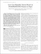 Low Cost Humidity Sensor Based on PANI/PEDOT:PSS Printed on Paper
